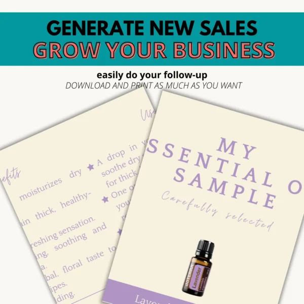 Downloadable sample card - lavender essential oil - Zenessentiel
