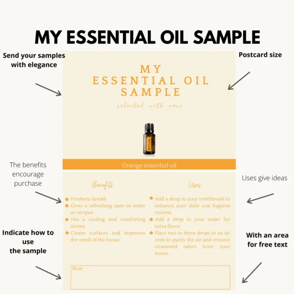 Downloadable sample card - orange essential oil - Zenessentiel